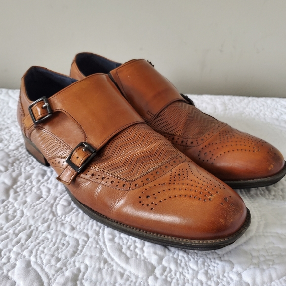 Stacy Adams | Shoes | Stacy Adams Baldwin Tan Leather Double Buckle ...